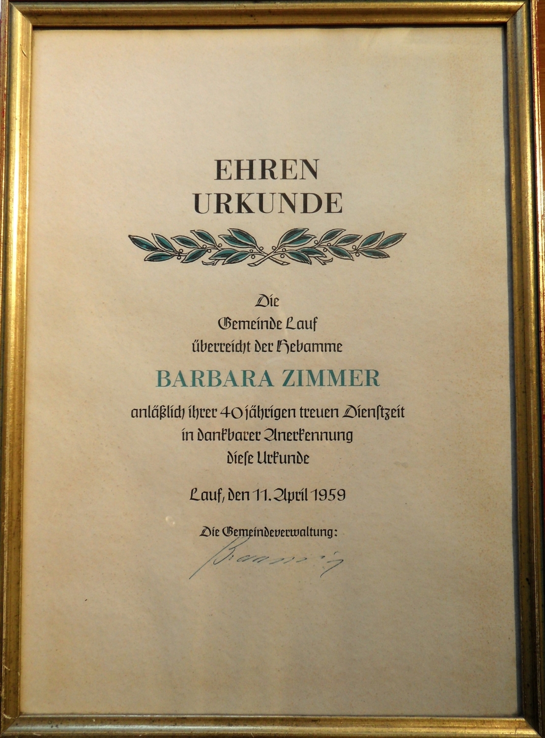 Erinnerungen an die Laufer Hebamme “Trappe Bärb” › Lauf im Schwarzwald - mitten in Baden ...